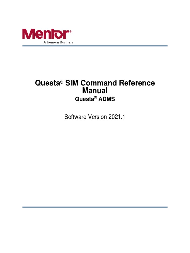 Questa Sim Ref | PDF | License | Proprietary Software