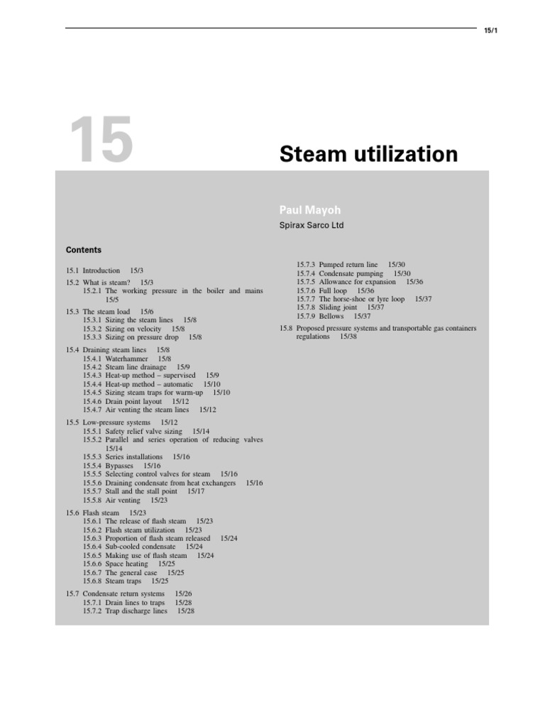 Steam Pipe Sizing and Utilization Guide | PDF | Steam | Boiler
