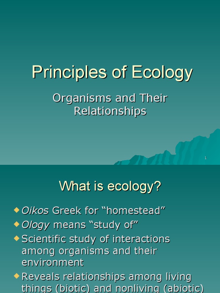 Chapter 2 Principles of Ecology | PDF | Food Web | Ecology