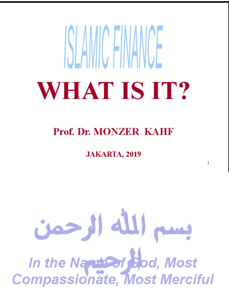 Prof. Monzer Kahf | PDF | Islamic Banking And Finance | Economies