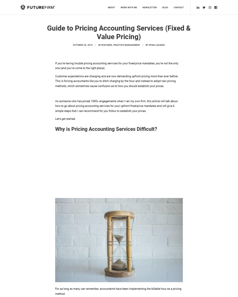 Guide to Value Pricing Accounting Services | PDF | Pricing | Prices
