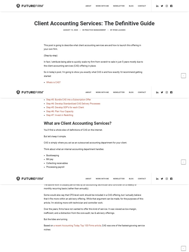 Client Accounting Services - The Definitive Guide - Future Firm | PDF