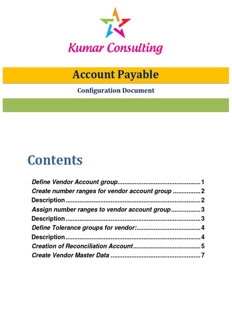 Configuring Vendor Accounts Payable in SAP: A Step-by-Step Guide | PDF ...