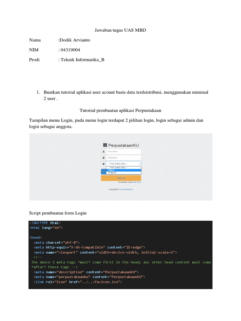 Jawaban Tugas UAS MBD - Dodik Arvianto - 04319004 - TI - B | PDF | Cyberwarfare | Security