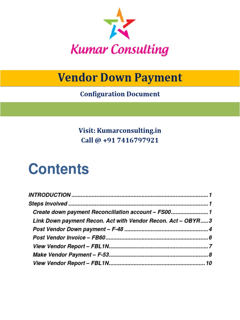 A Step-by-Step Guide to Configure and Manage Vendor Down Payments in ...