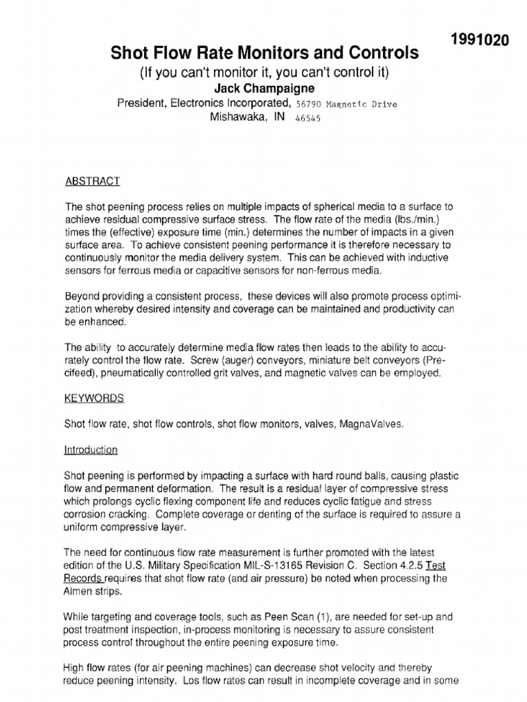 Shot Flow Control | PDF | Flow Measurement | Inductor