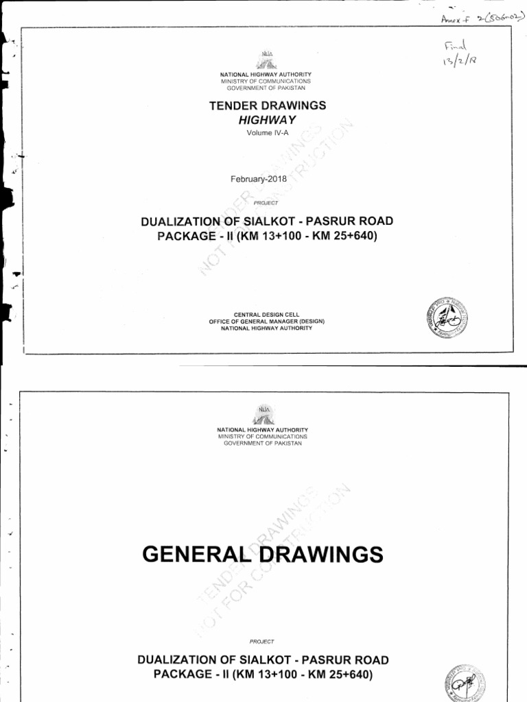 Highway Design Drawings | PDF