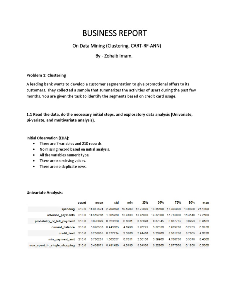 Data Mini Proj | PDF | Receiver Operating Characteristic | Cluster Analysis