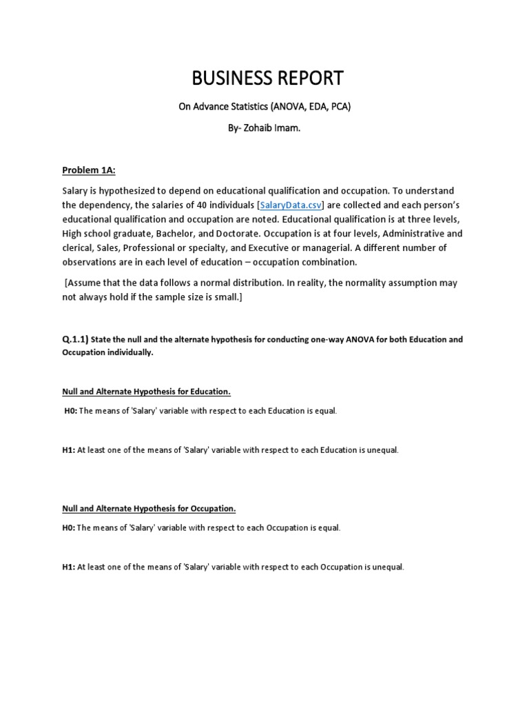 Adv Stats Proj | PDF | Principal Component Analysis | Correlation And ...
