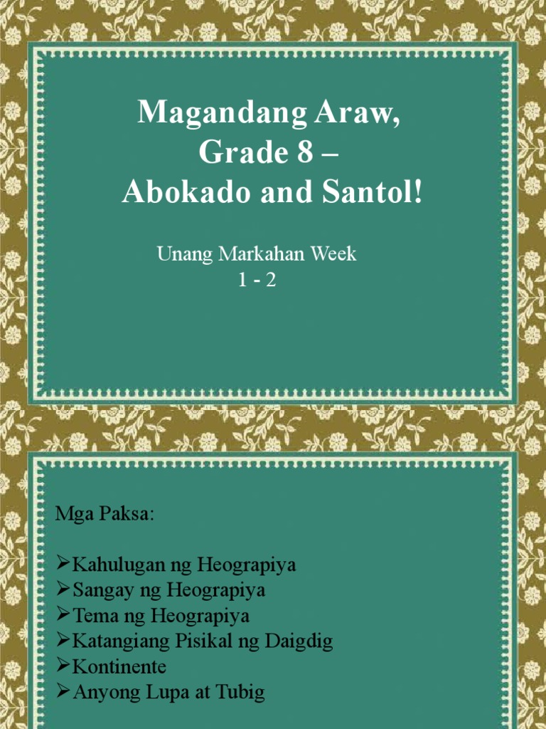 AP 8 - Week 1-2 q1 | PDF