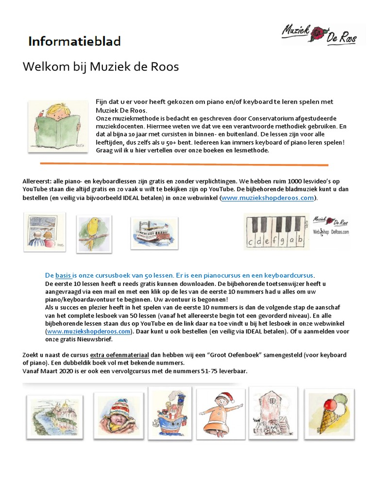 Informatieblad Muziek de Roos | PDF