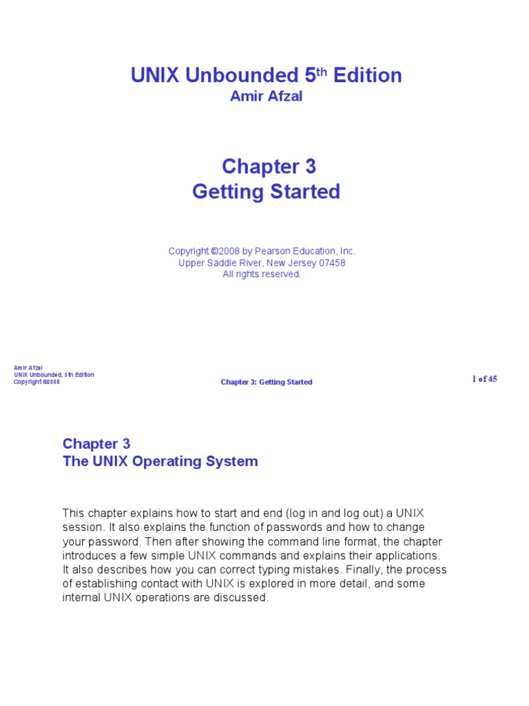 UnixUnbounded 5e Chapter 3 | PDF | Password | Operating System Technology