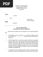 Motion For Issuance of Writ of Execution Sample | PDF | Lawsuit ...