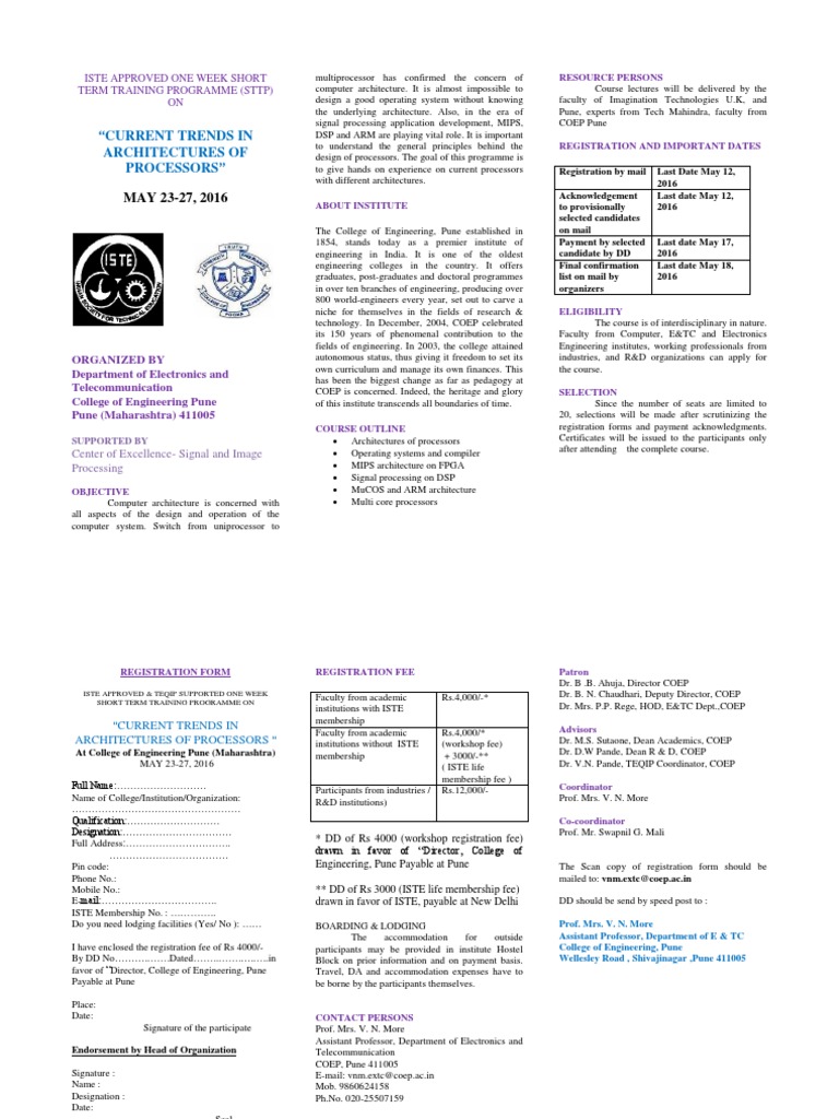 STTP Brochure | PDF | Information And Communications Technology ...