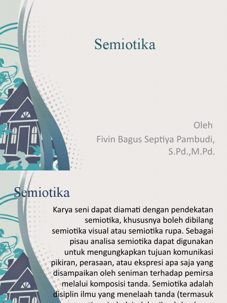MATERI AJAR Semiotika Visual | PDF | Filsafat | Seni & Disiplin Bahasa