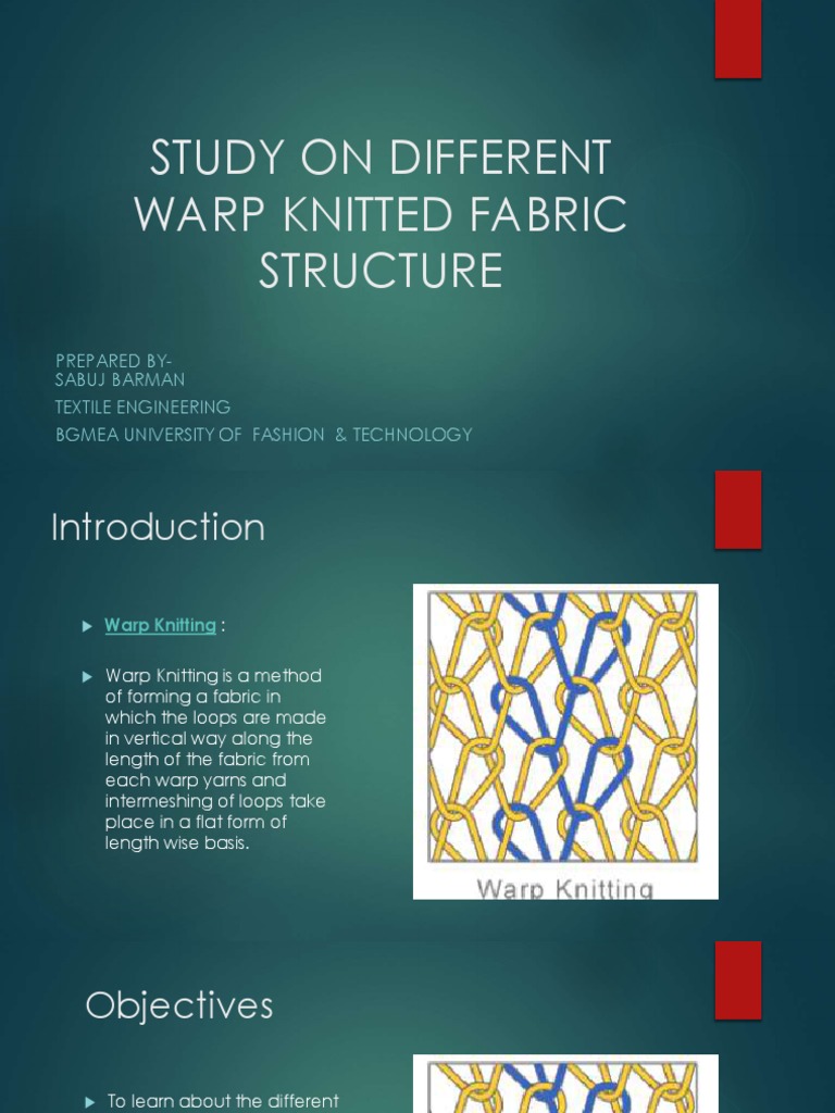 Different Warp Knitted Fabric Structure | PDF | Basic Knitted Fabrics ...