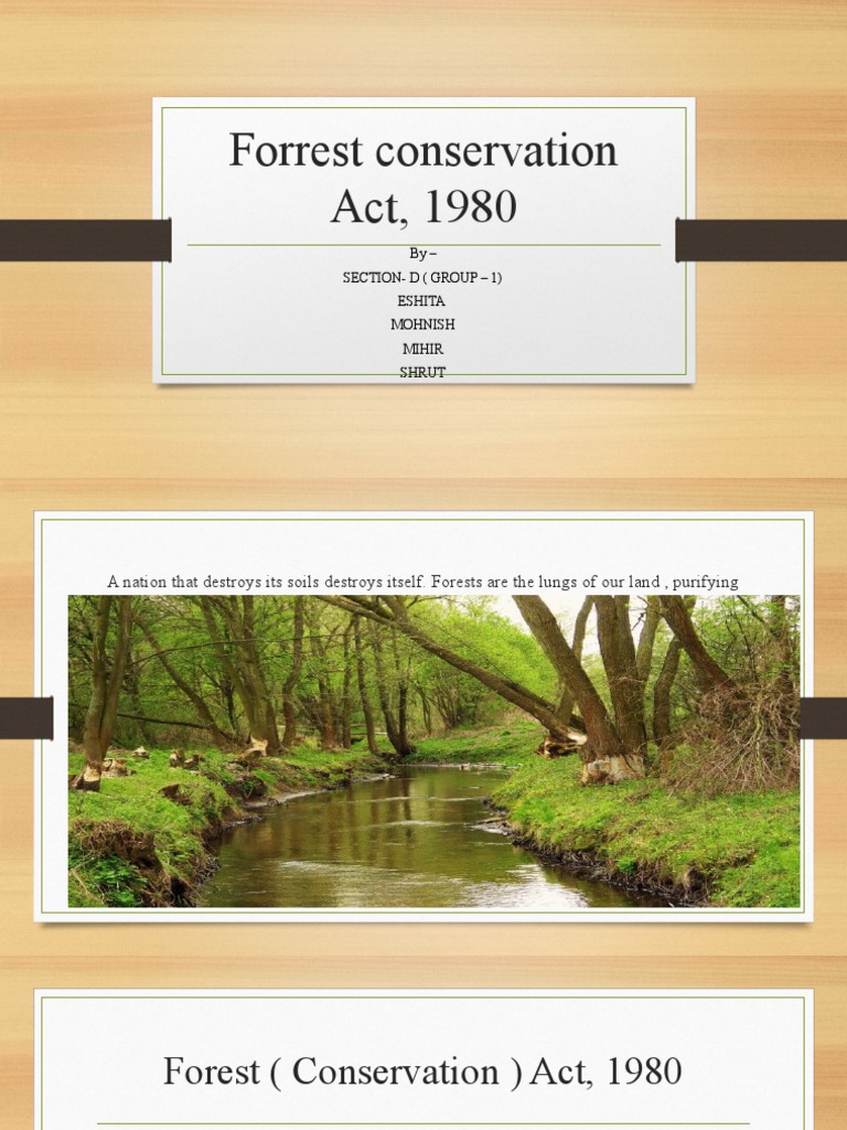 Forrest Conservation Act, 1980 | PDF | Supreme Court Of India | Judiciaries