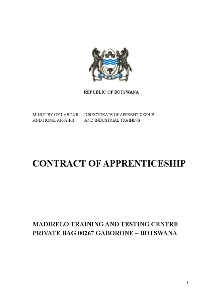 Apprenticeship Contract Template | PDF | Apprenticeship | Employment