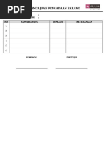 Contoh Form Peminjaman Barang Inventaris Kantor 02 | PDF