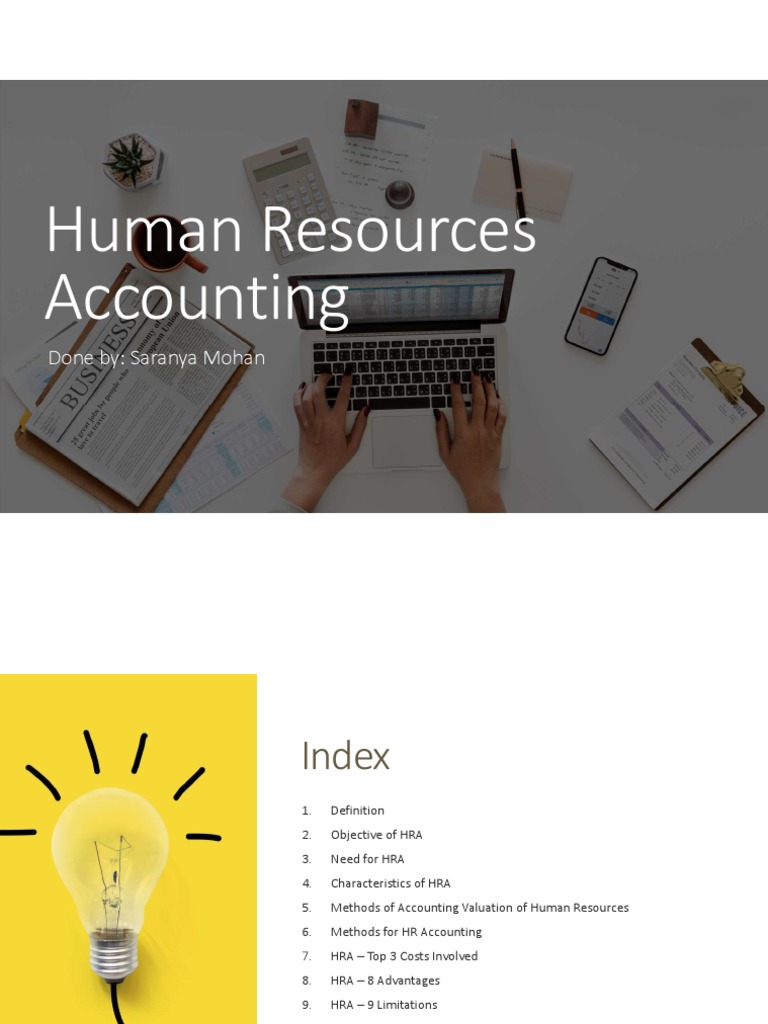 Human Resources Accounting: Done By: Saranya Mohan | PDF | Human ...