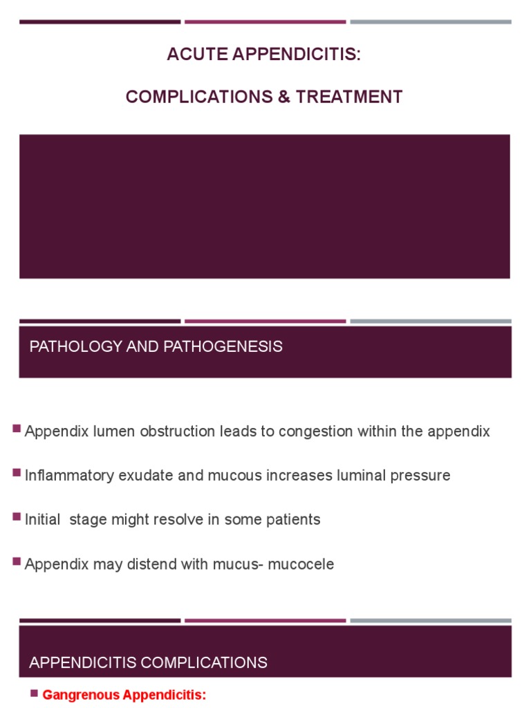 Acute Appendicitis: Complications & Treatment | PDF | Digestive ...