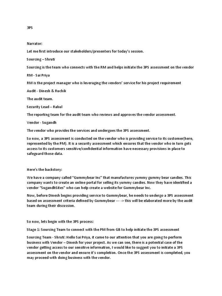 3PS - Townhall Script | PDF | Audit | Information Technology Management