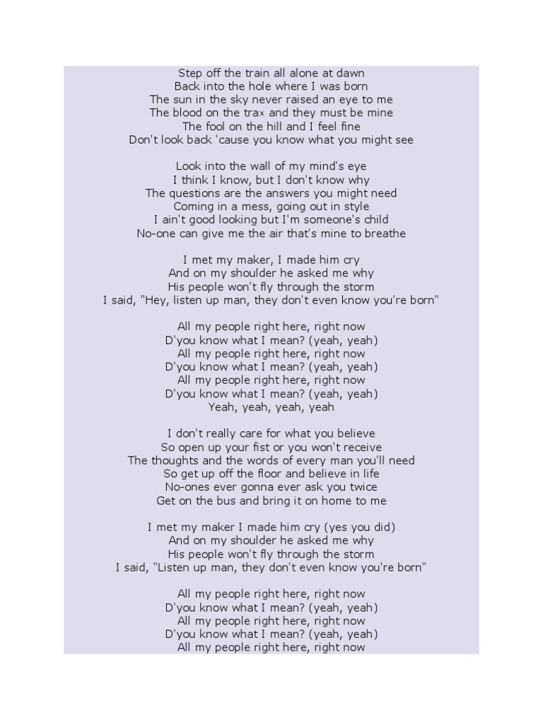 Step Off The Train All Alone at Dawn | PDF