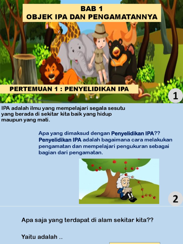 Pengantar Materi IPA Dasar: Objek, Proses Penyelidikan, dan Cabang ...