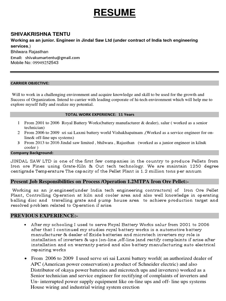 SHIVA KRISHNA RESUME New 2 PDF | PDF | Science | Science And Technology