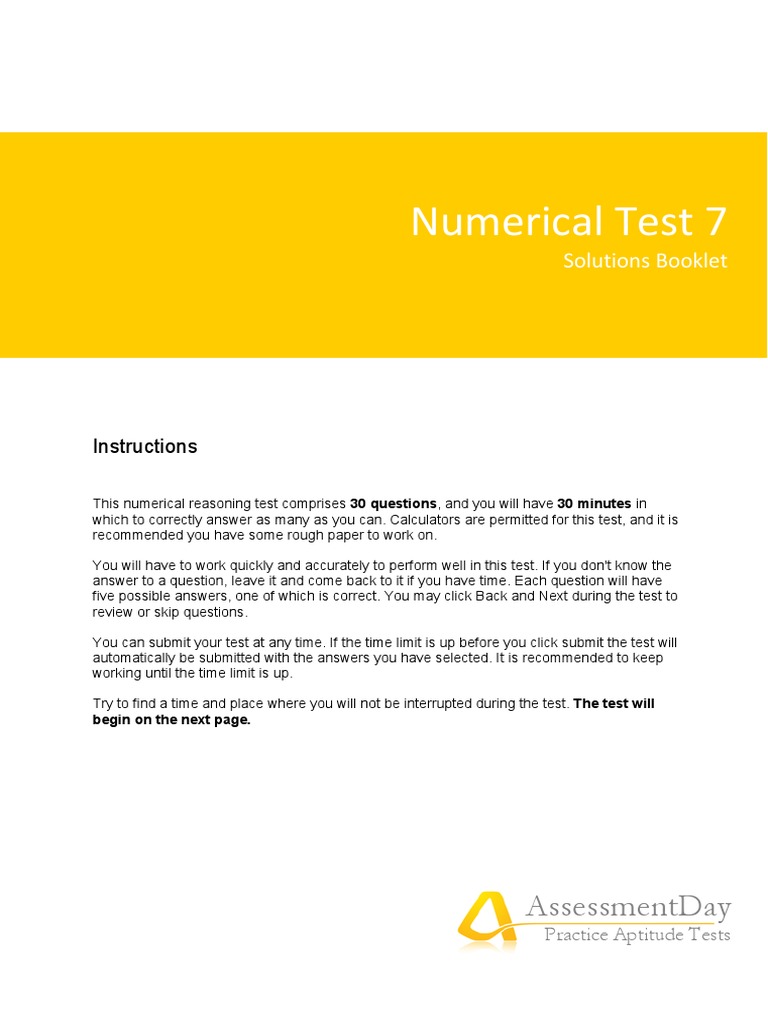 Numerical Test 7: Assessmentday | PDF | Copyright Infringement | Economies
