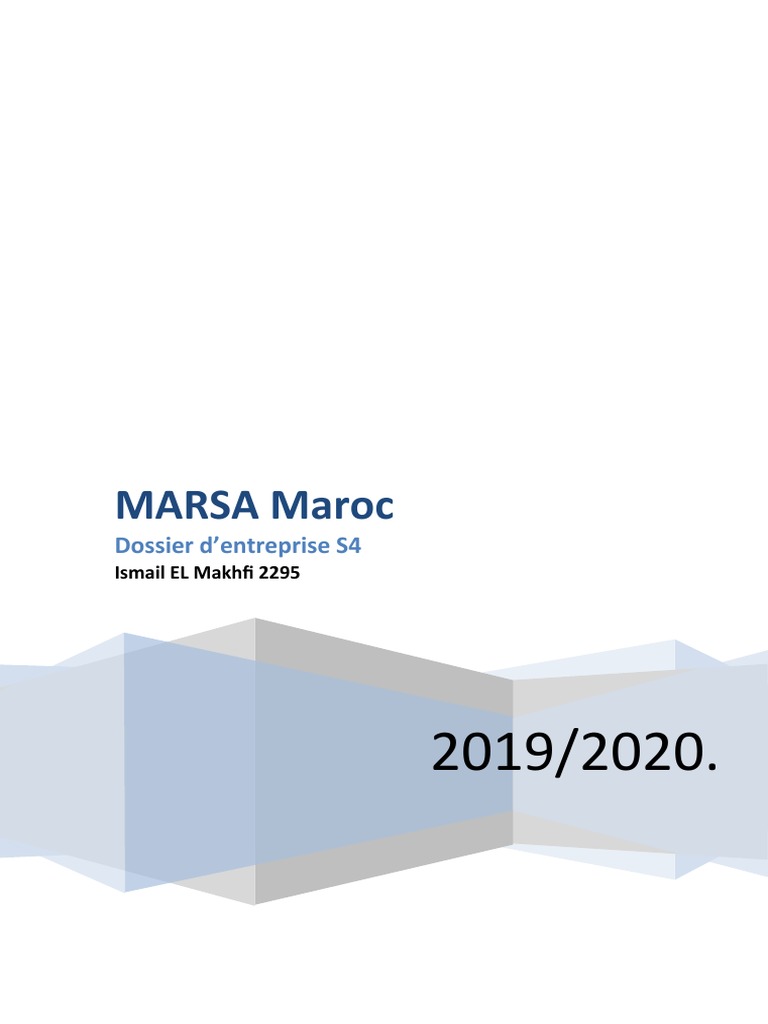 Rapport Marsa Maroc | PDF | Facture | Crédit
