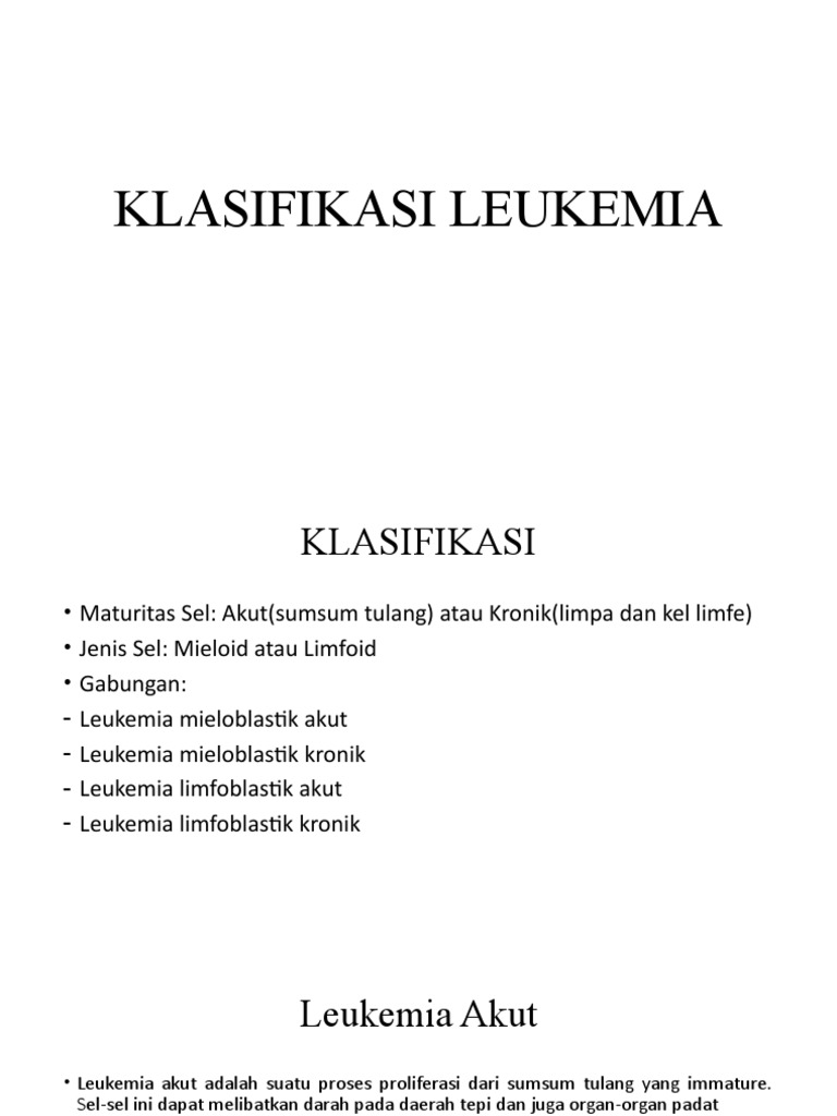 Klasifikasi Leukemia | PDF