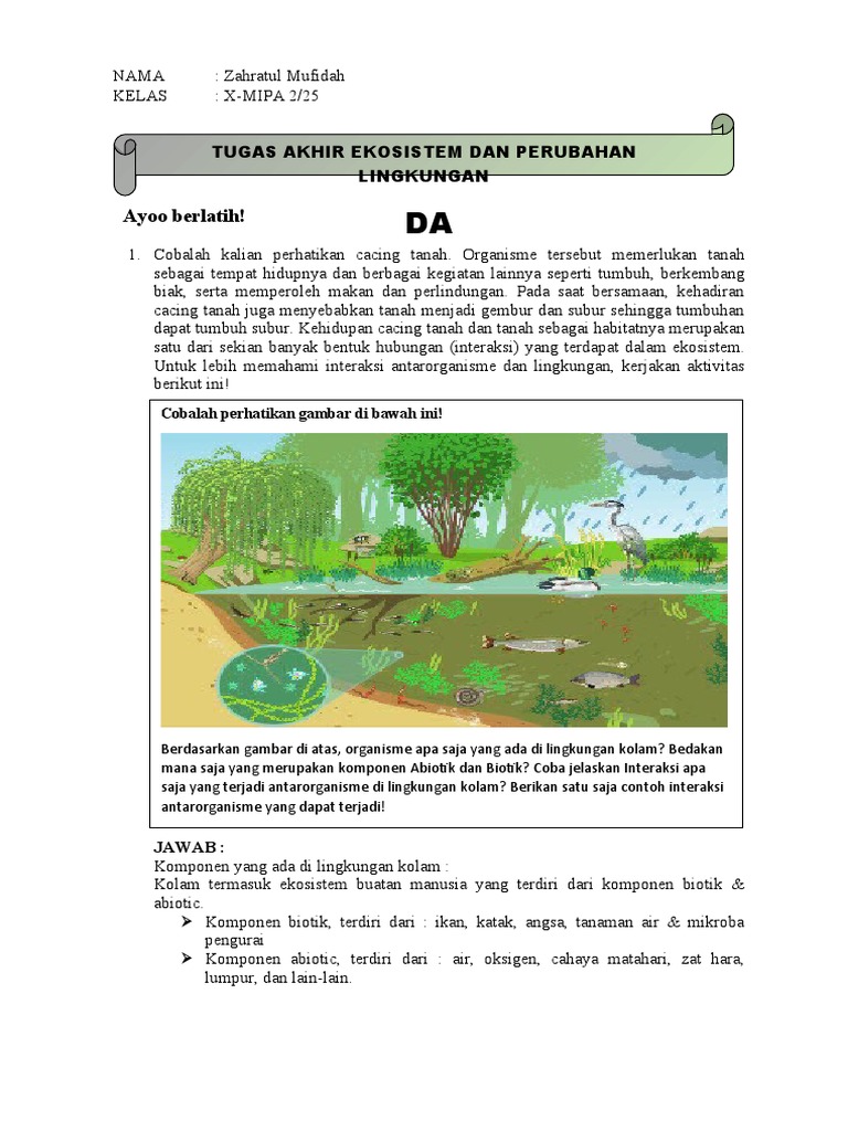 Tugas Akhir Ekosistem Dan Perubahan Lingkungan | PDF