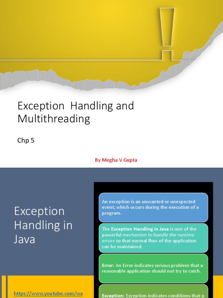 CH 5. Exception Handling & Multithreading | Download Free PDF | Thread ...