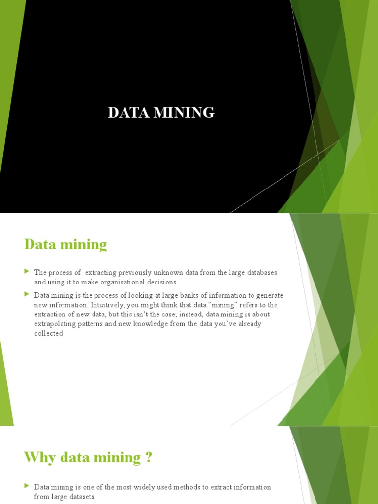 Presentation Data Mining | PDF | Data Mining | Cluster Analysis