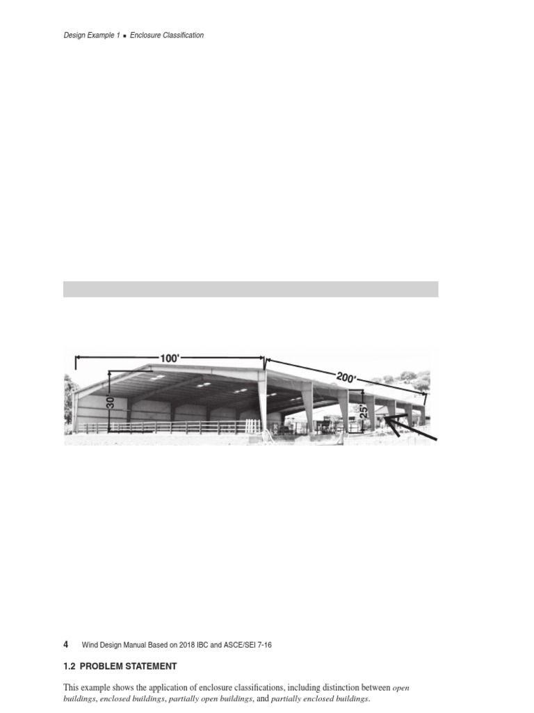 Enclosure Classification Design Example | PDF | Windward And Leeward ...