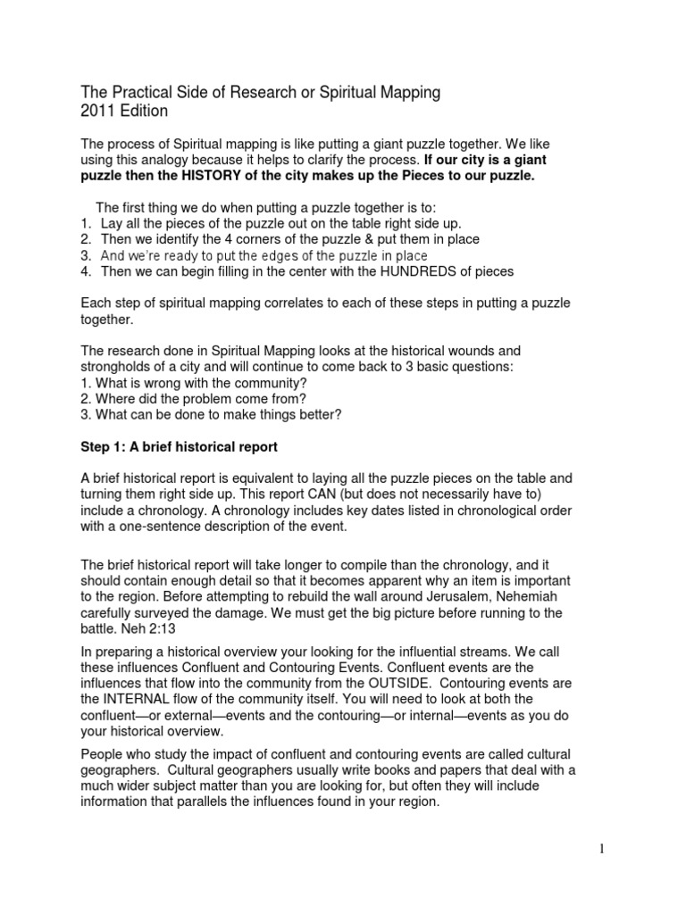 Spiritual Mapping | PDF | Intercession | Map