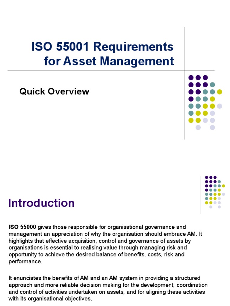 ISO 55001 Asset Management Guide | PDF | Regulatory Compliance | Risk
