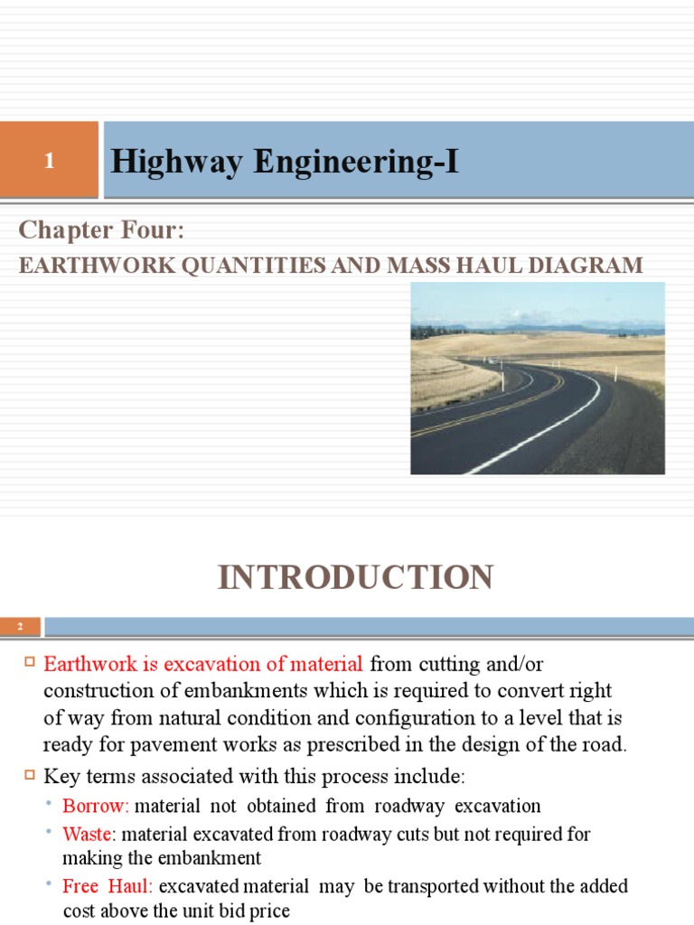 Chapter 4 Earthwork Quantities and Mass Haul Diagram | PDF | Area | Road
