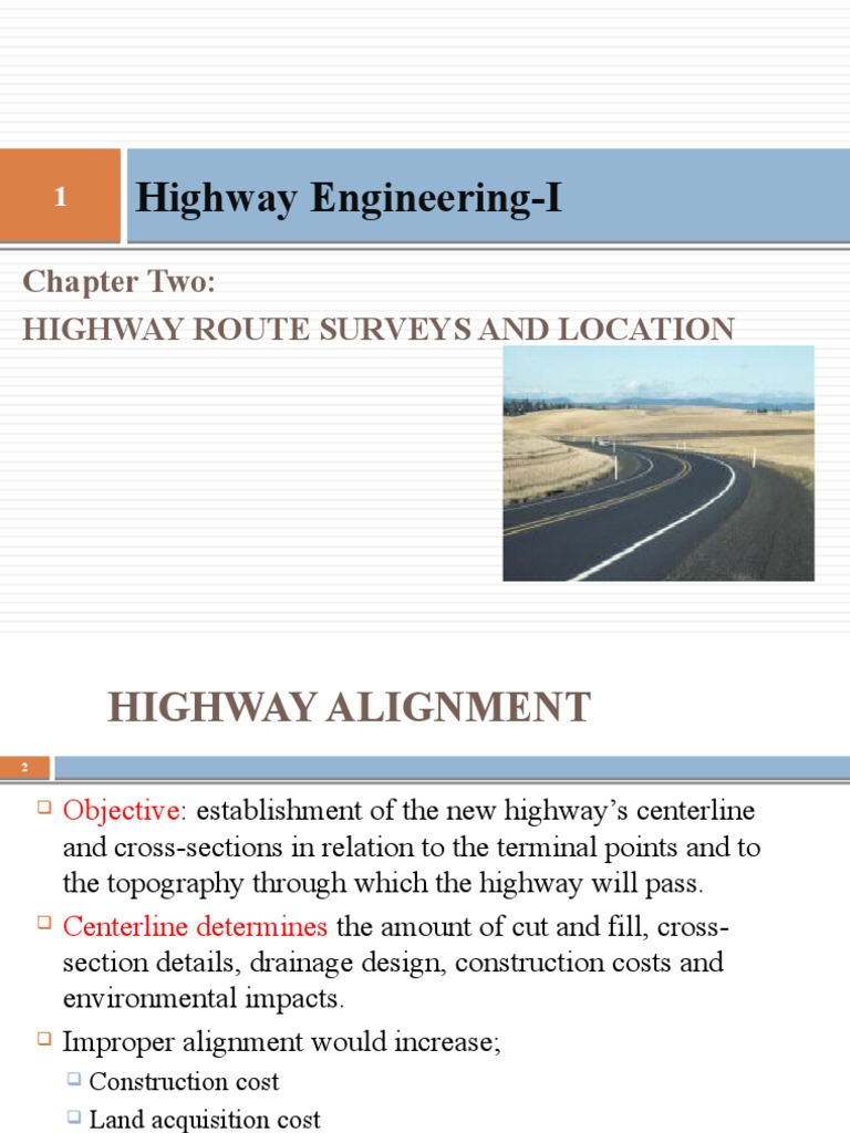 Chapter 2 Highway Route Surveys and Location | PDF | Surveying | Road