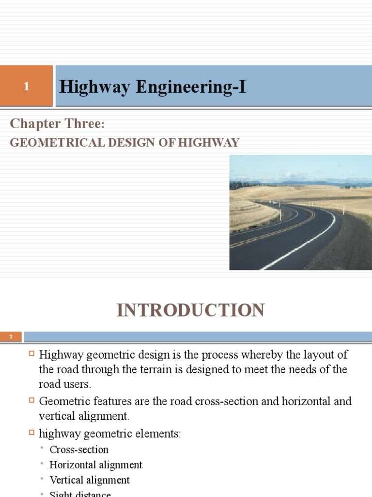 Highway Geometric Design Guide | PDF | Lane | Traffic