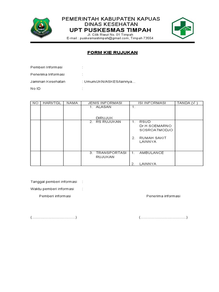 Form Kie Rujukan | PDF