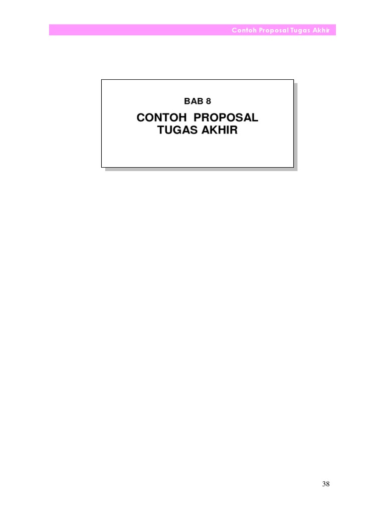 Contoh Proposal Tugas Akhir Teknik Sipil | PDF