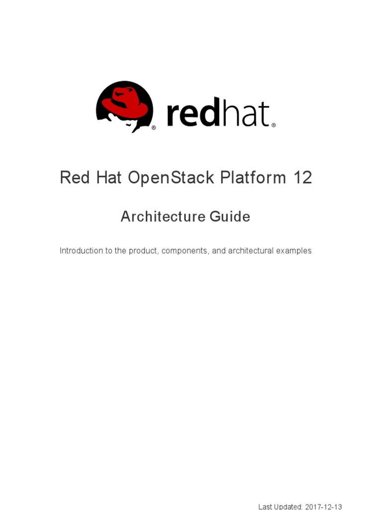 Red Hat Openstack Platform 12: Architecture Guide | PDF | Open Stack ...
