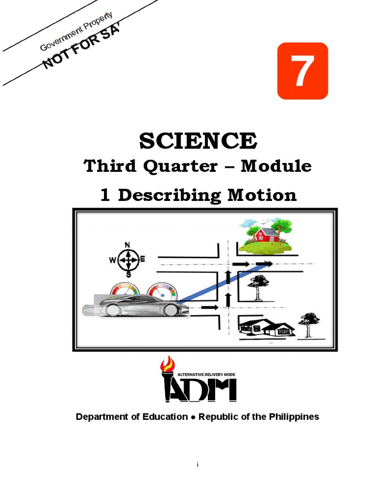 Science: Third Quarter - Module 1 Describing Motion | PDF | Velocity ...