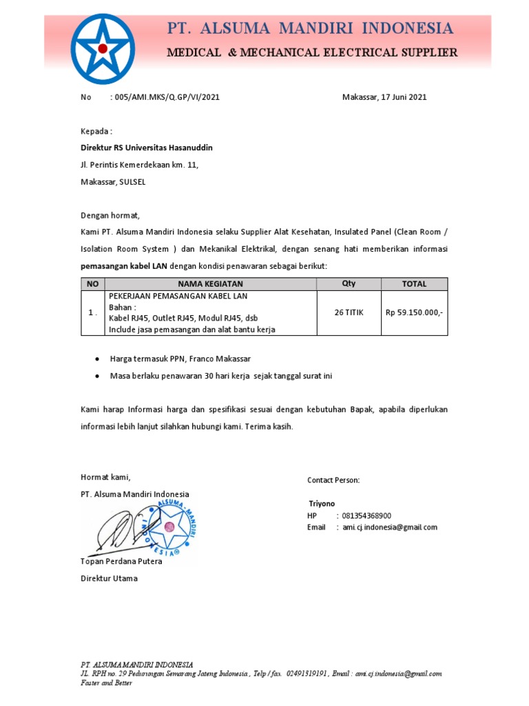 Pt. Alsuma Mandiri Indonesia: Medical & Mechanical Electrical Supplier ...