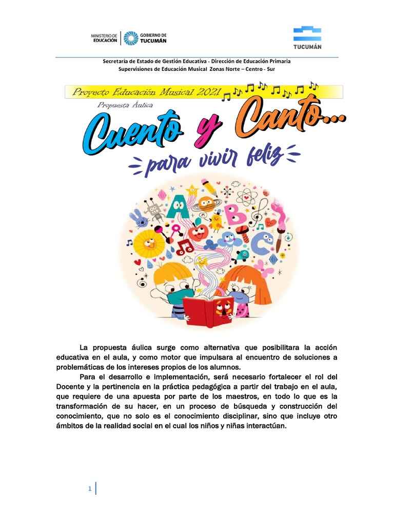 Cuentos y Música para la Alfabetización | PDF | Educación primaria ...