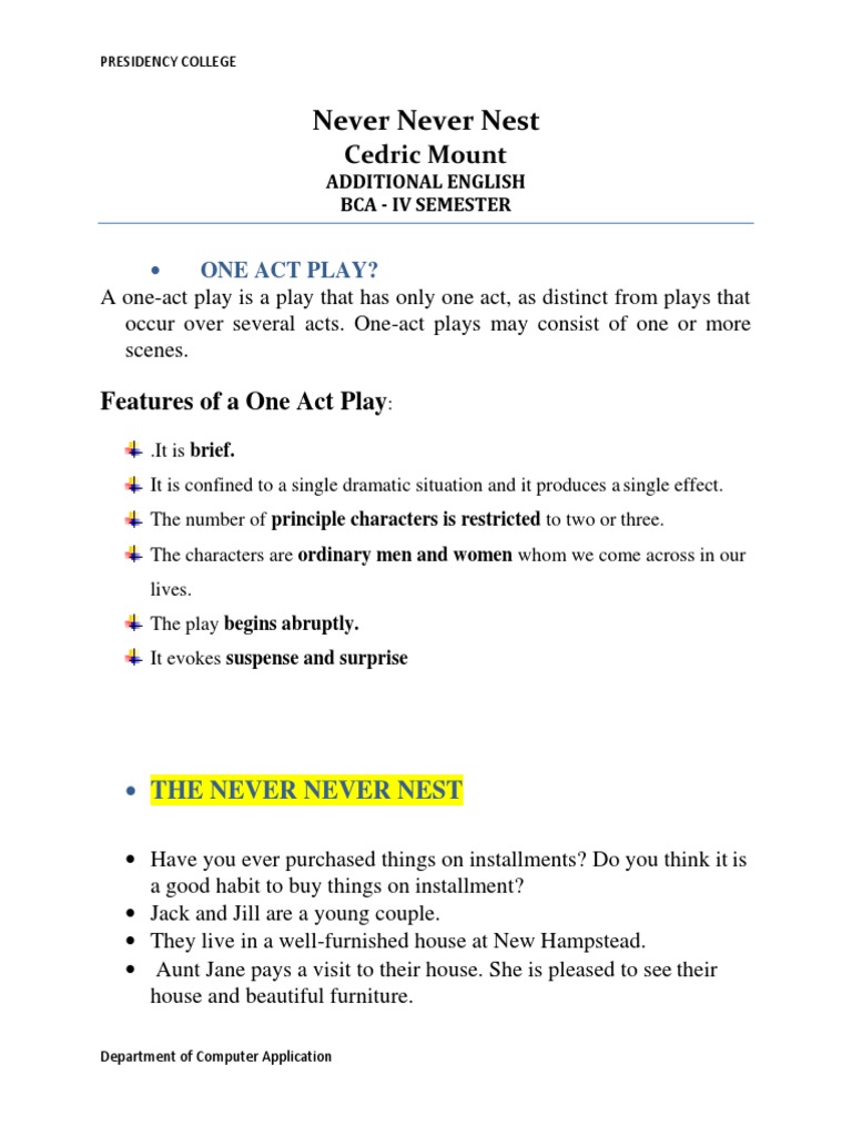 Never Never Nest: Cedric Mount | PDF | Loans | Cheque