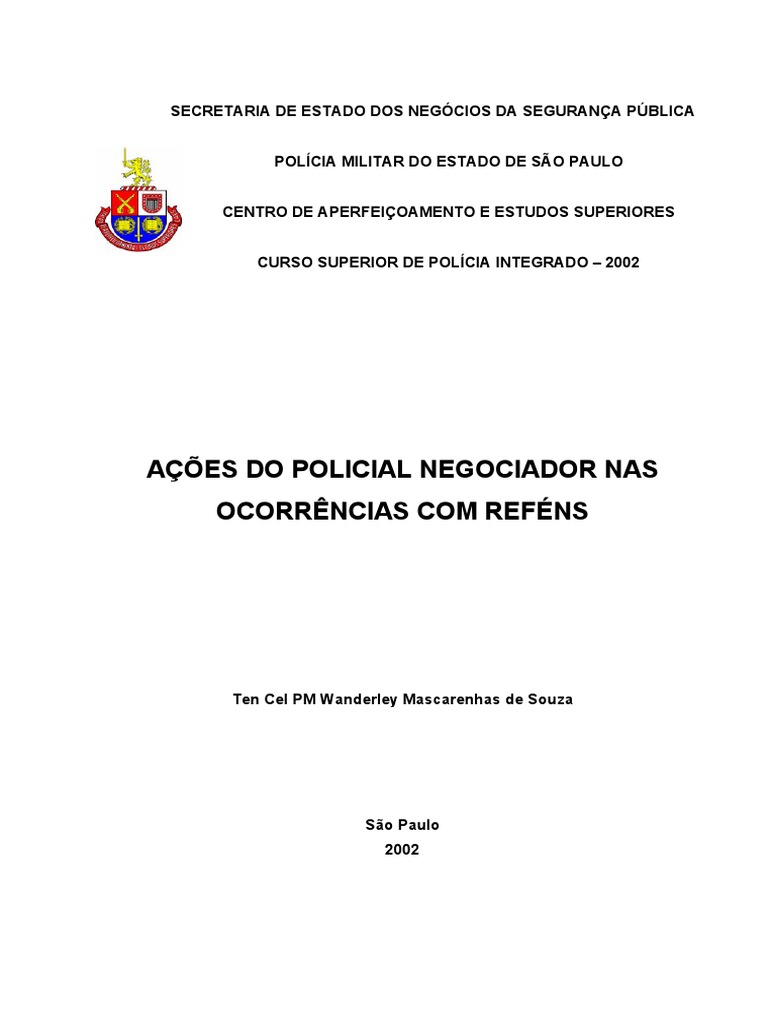 Monografia Tcel Mascarenhas CSP I 02 | Descargar gratis PDF | Polícia ...