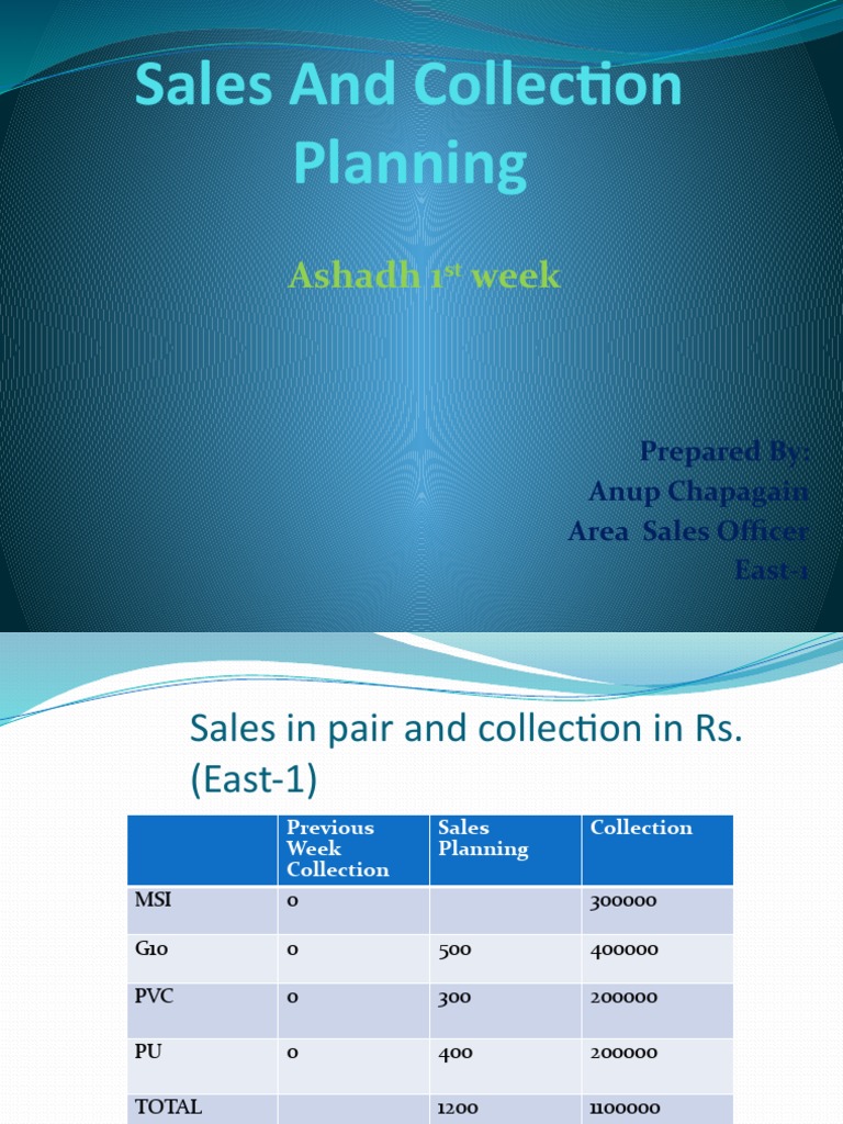 Sales and Collection Planning Report | PDF